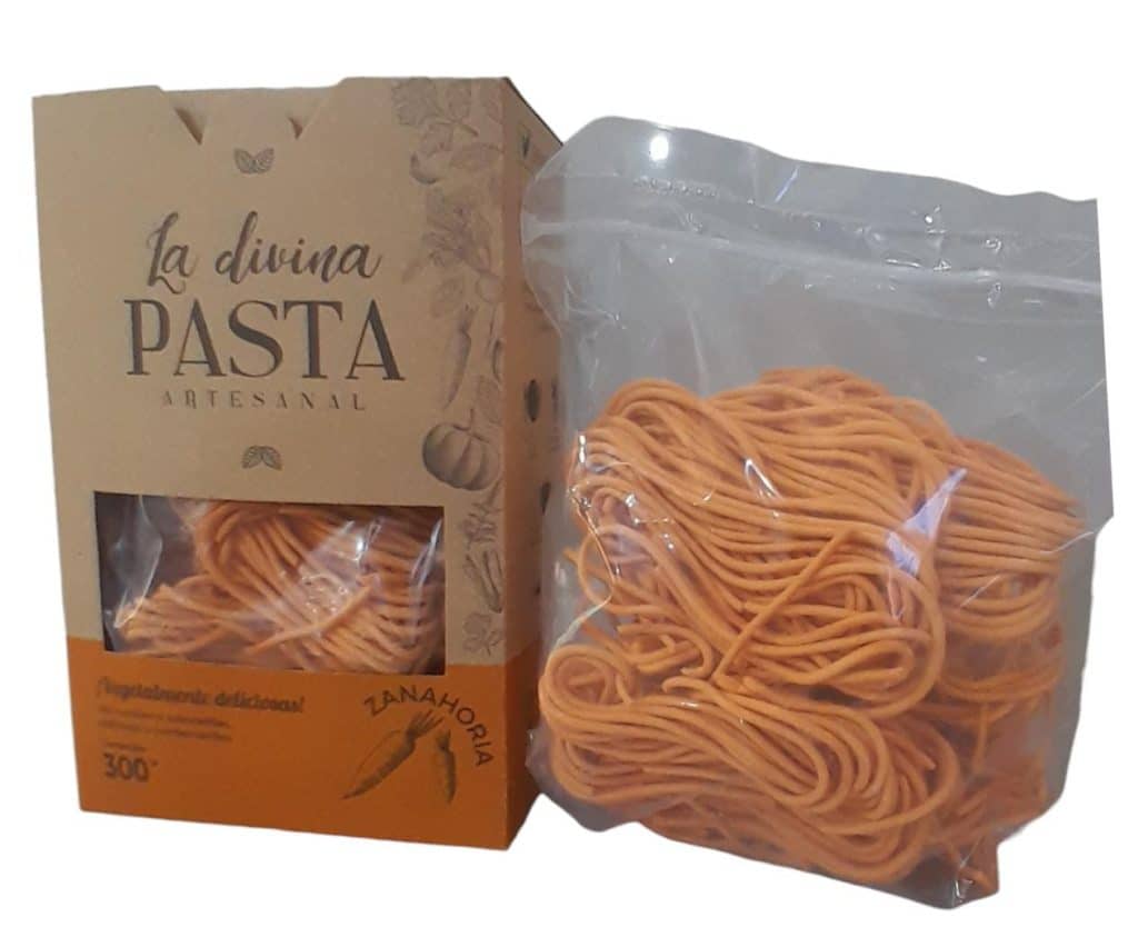 PASTA LA DIVINA DE ZANAHORIA SPAGUETTI X 300 GR - EcoAgro